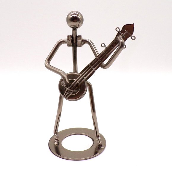 Art | Nuts And Bolts Man Banjo Player Metal Musician Welded Sculpture ...